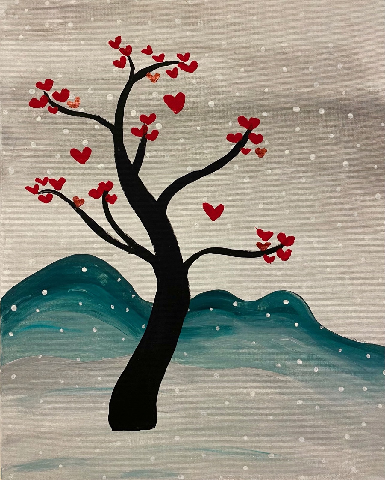 Paint and Sip Class Tree of Hearts | ColumbusMakesArt.com (en-US)