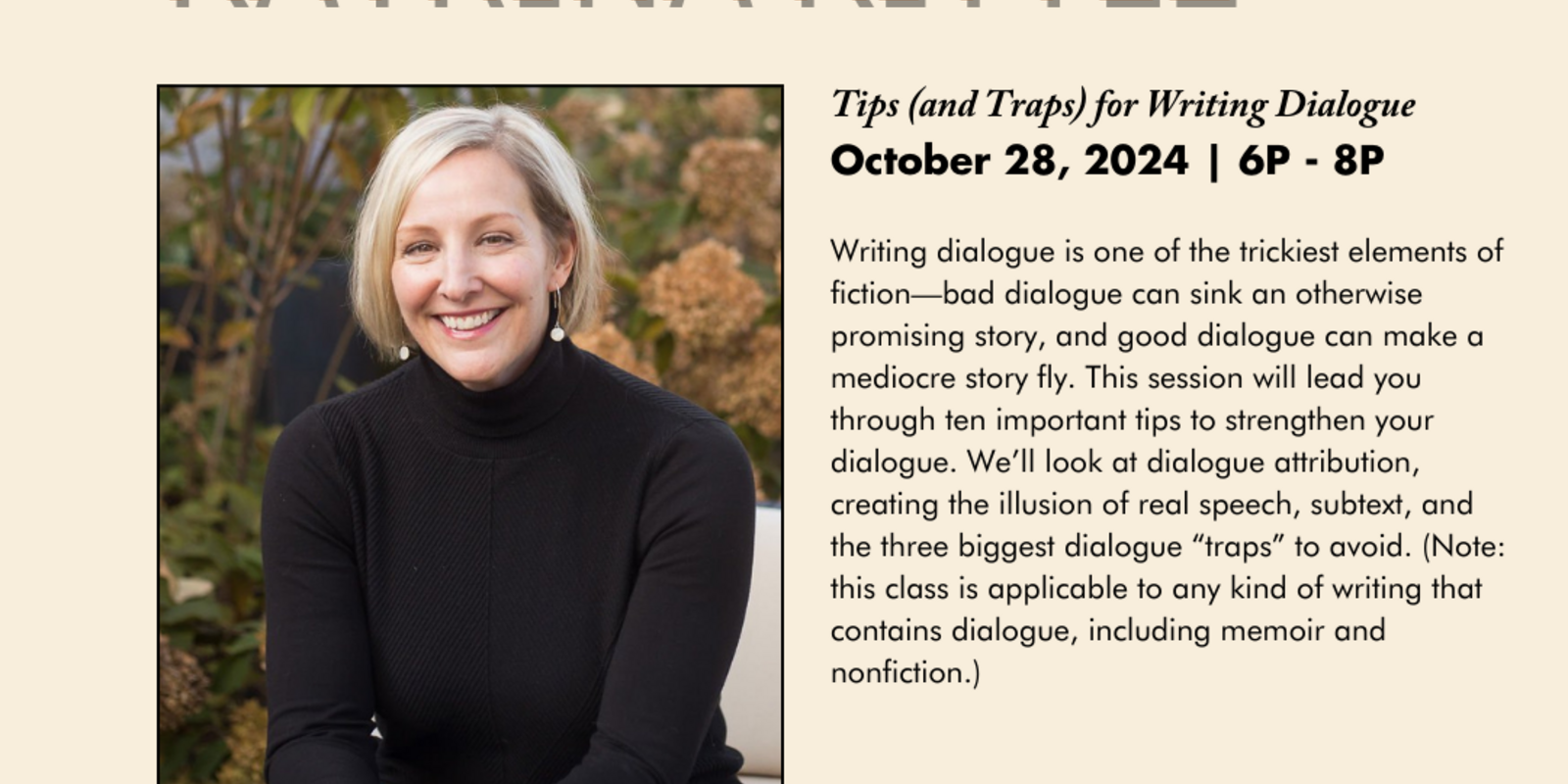 Arts in Ohio | Adult Writing Workshop: Tips (and Traps) for Writing ...